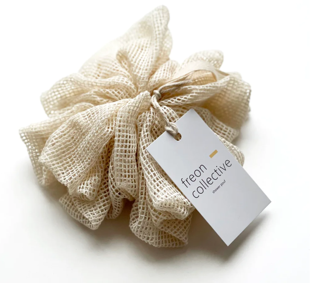 Organic Cotton Shower Pouf | Freon Collective – Replenish General Store